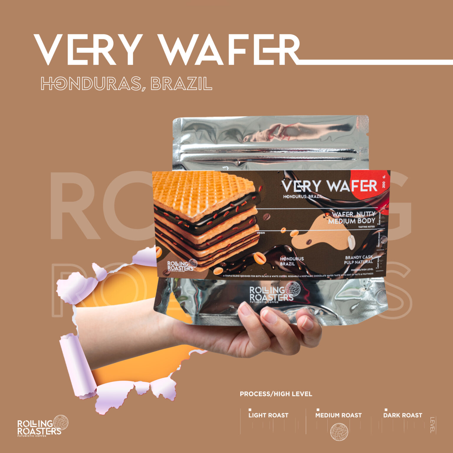 VERY WAFER BLEND – Medium Roast 200g. – Rolling Roasters